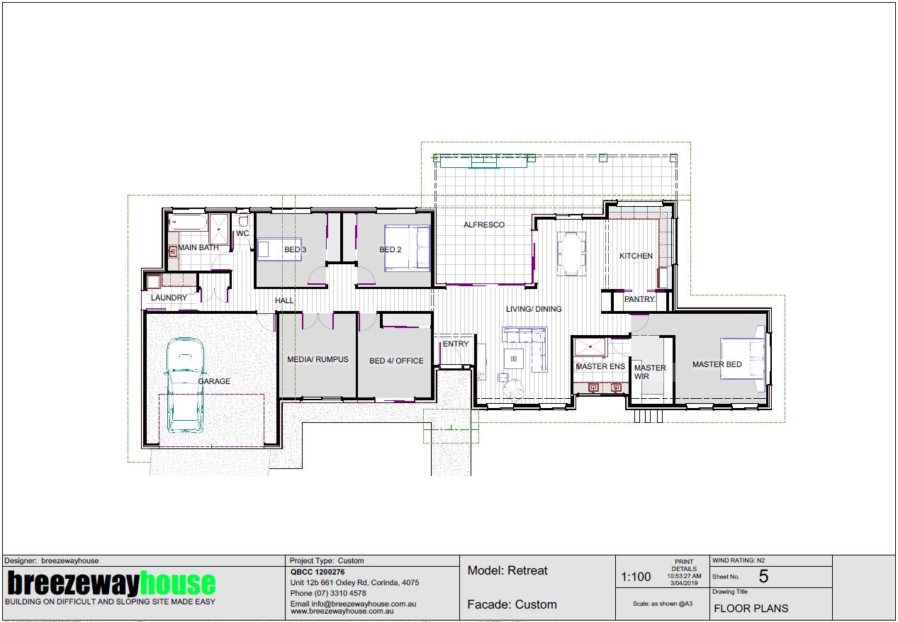 Retreat - Single Storey Home Design for Acerage/Farm Land
